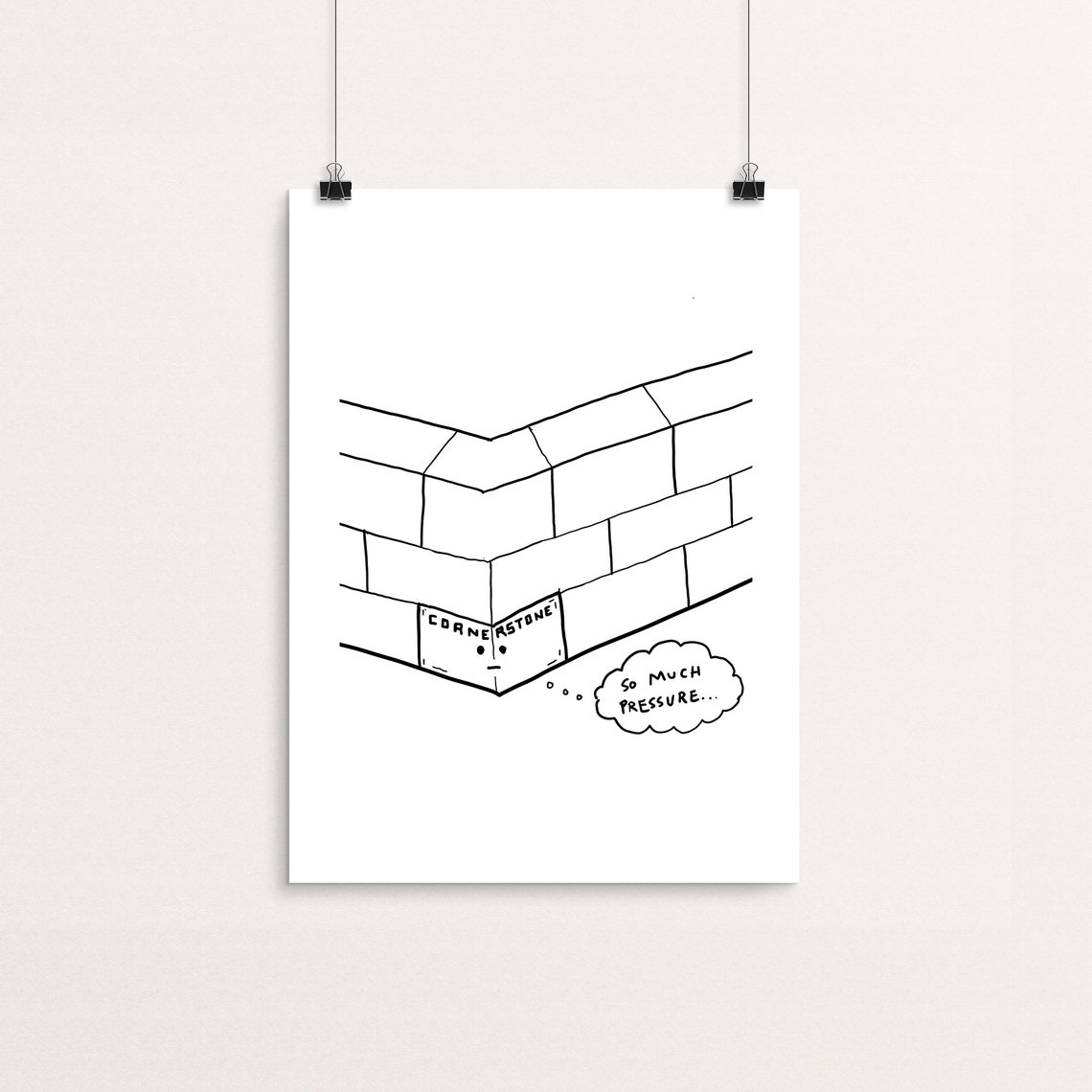 Cornerstone // INSTANT DIGITAL DOWNLOAD // Funny, Christian Art Print ...