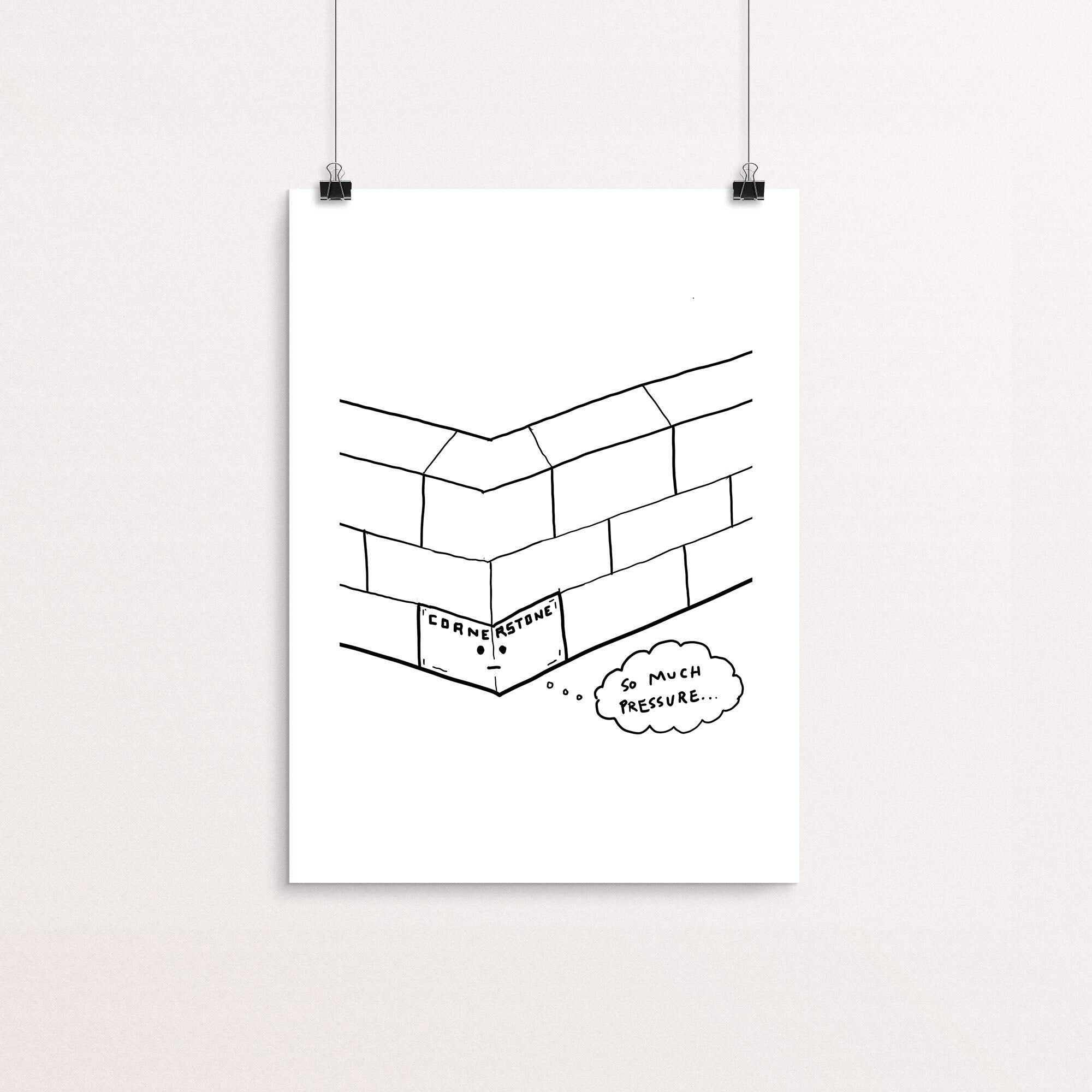 Cornerstone // INSTANT DIGITAL DOWNLOAD // Funny, Christian Art Print ...
