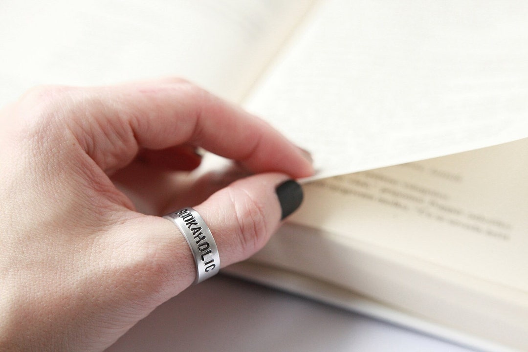 Personalized Engraved Cuff Ring Custom Aluminium Ring Engraved Band ...