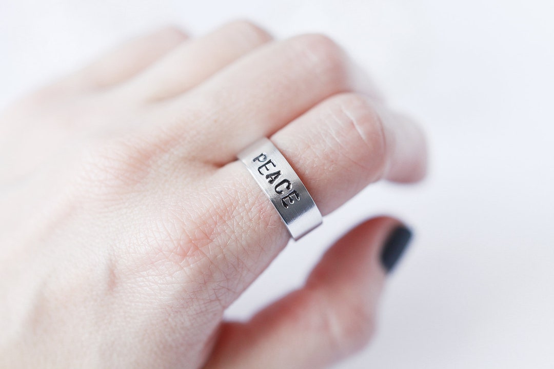 Personalized Engraved Ring Custom Ring Aluminium Engraved Ring Non ...
