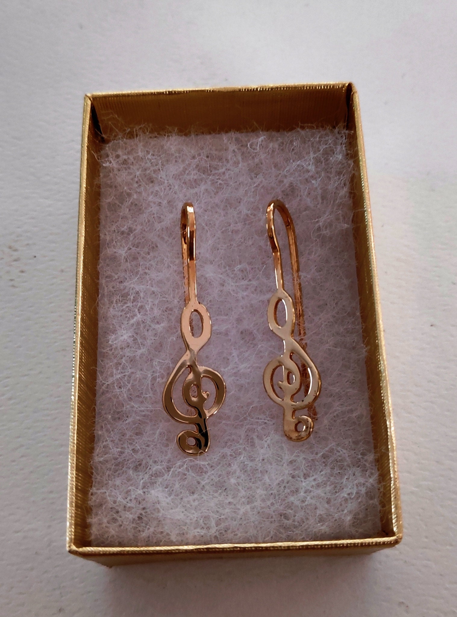 Gold Treble Clef Earrings Gold Music Note Earrings Treble - Etsy