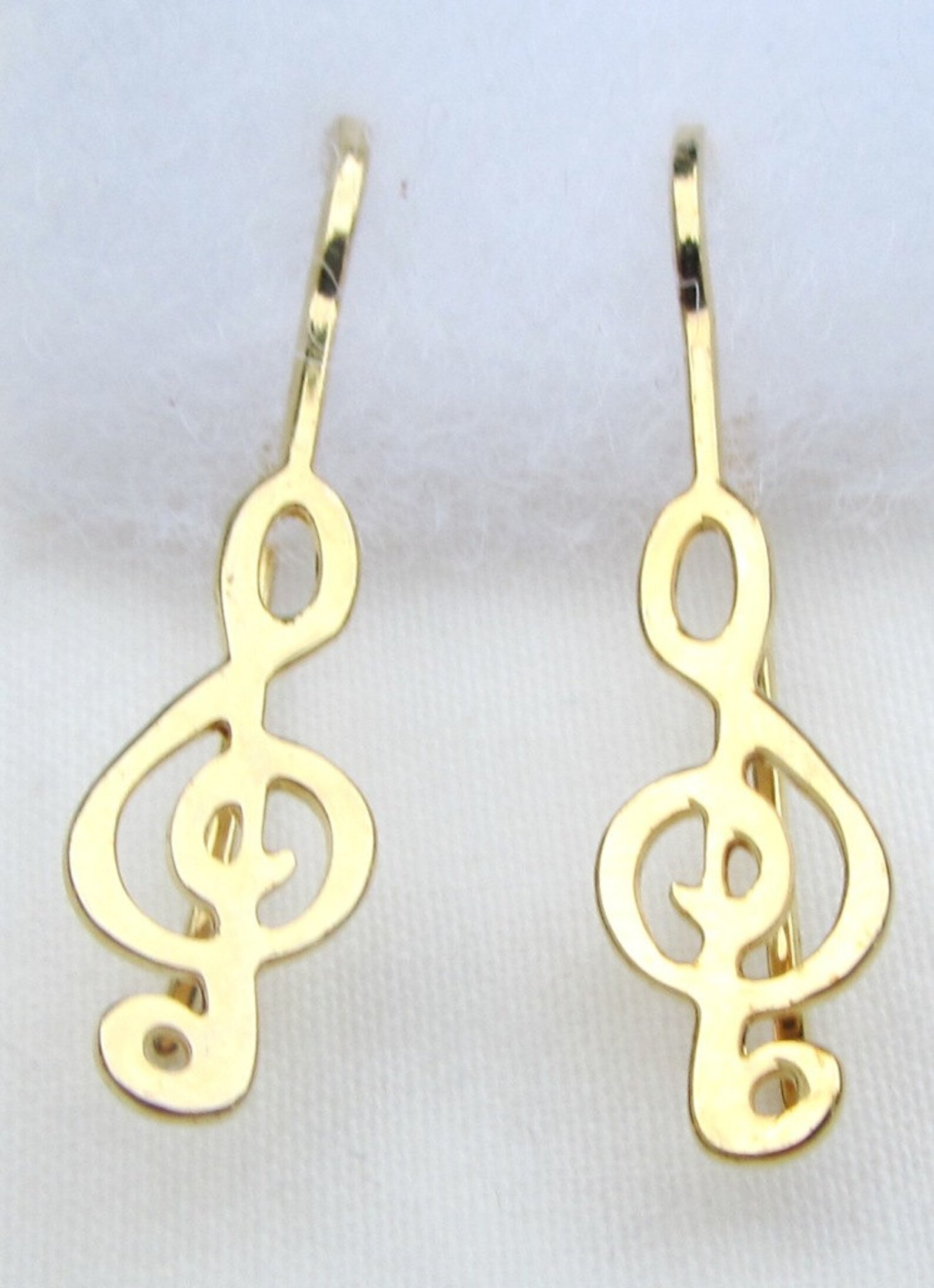 Gold Treble Clef Earrings Gold Music Note Earrings Treble - Etsy