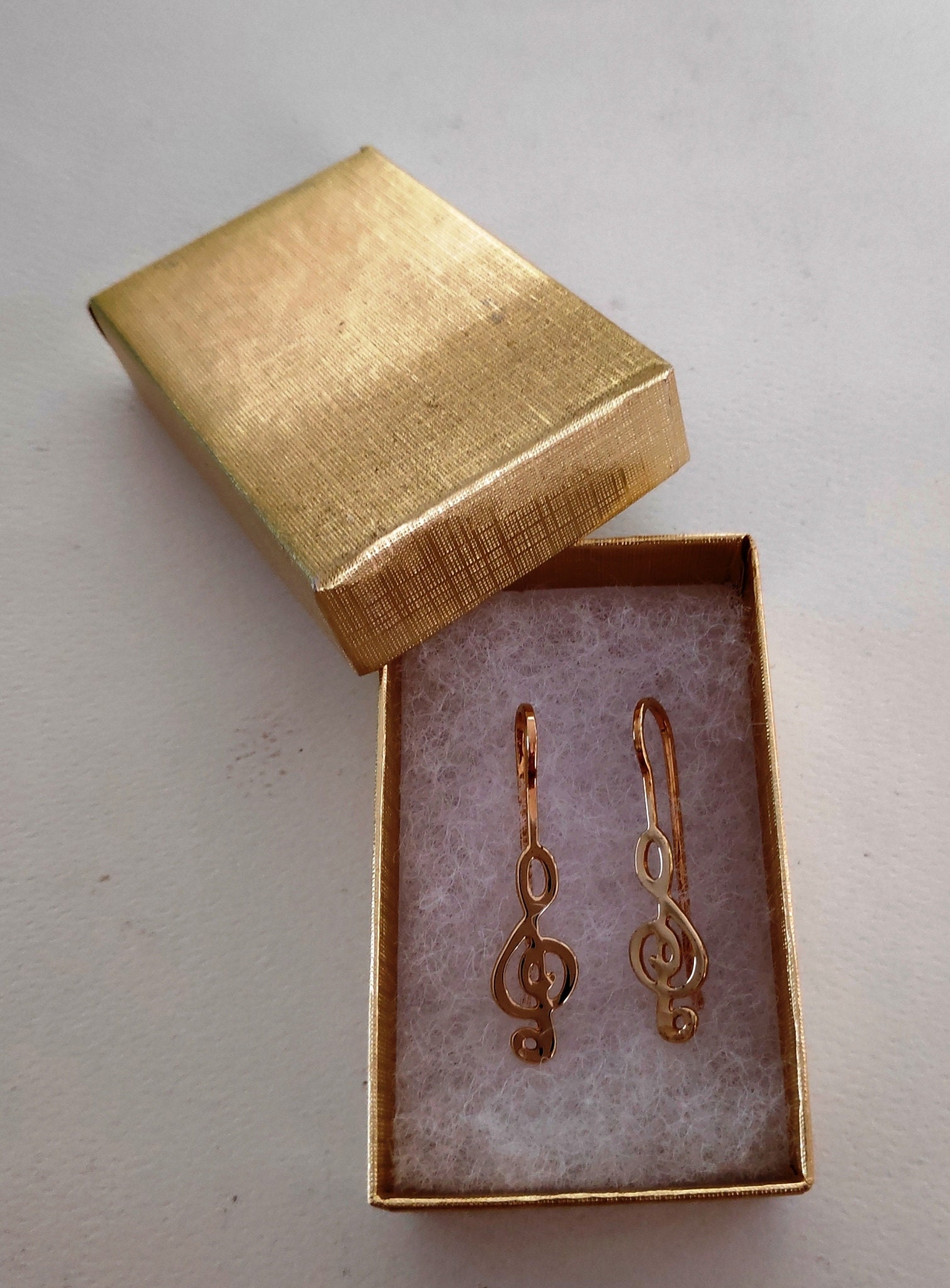 Gold Treble Clef Earrings Gold Music Note Earrings Treble - Etsy
