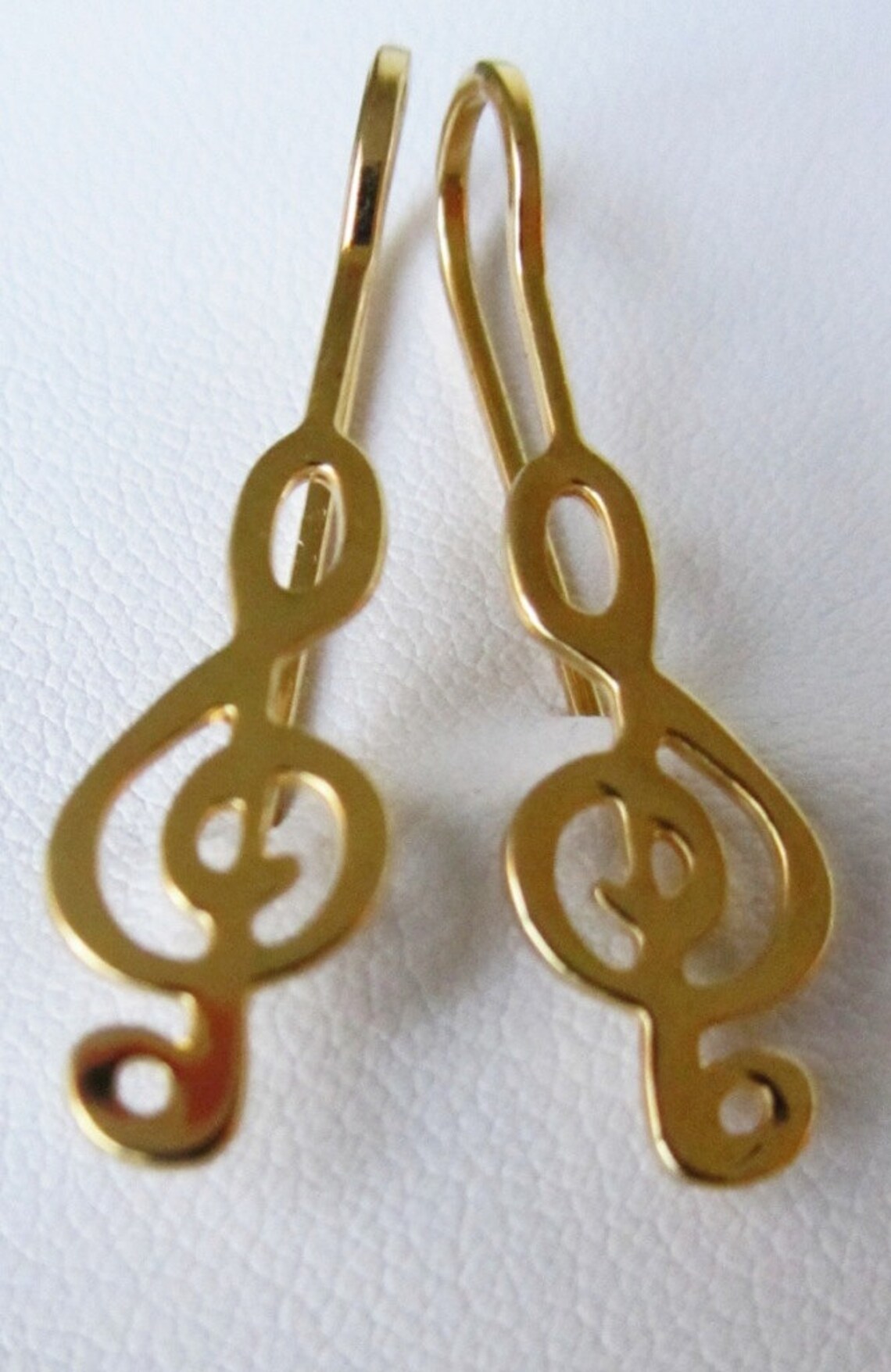 Gold Treble Clef Earrings Gold Music Note Earrings Treble - Etsy