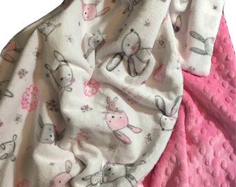 Pink Bunny Blanket | Etsy