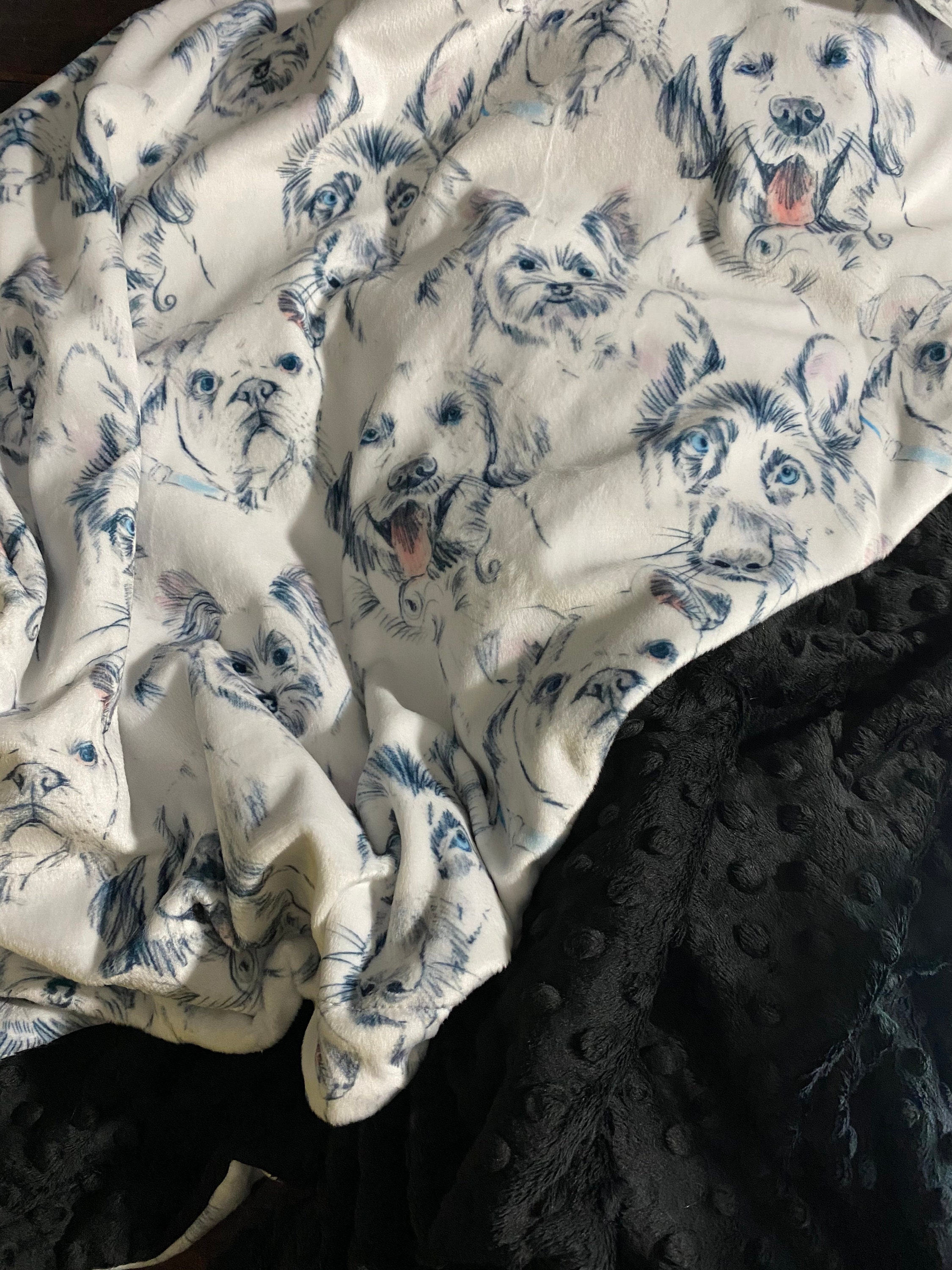 Dog Minky Blanket. Adult Minky Blanket Personalized Dog Throw | Etsy