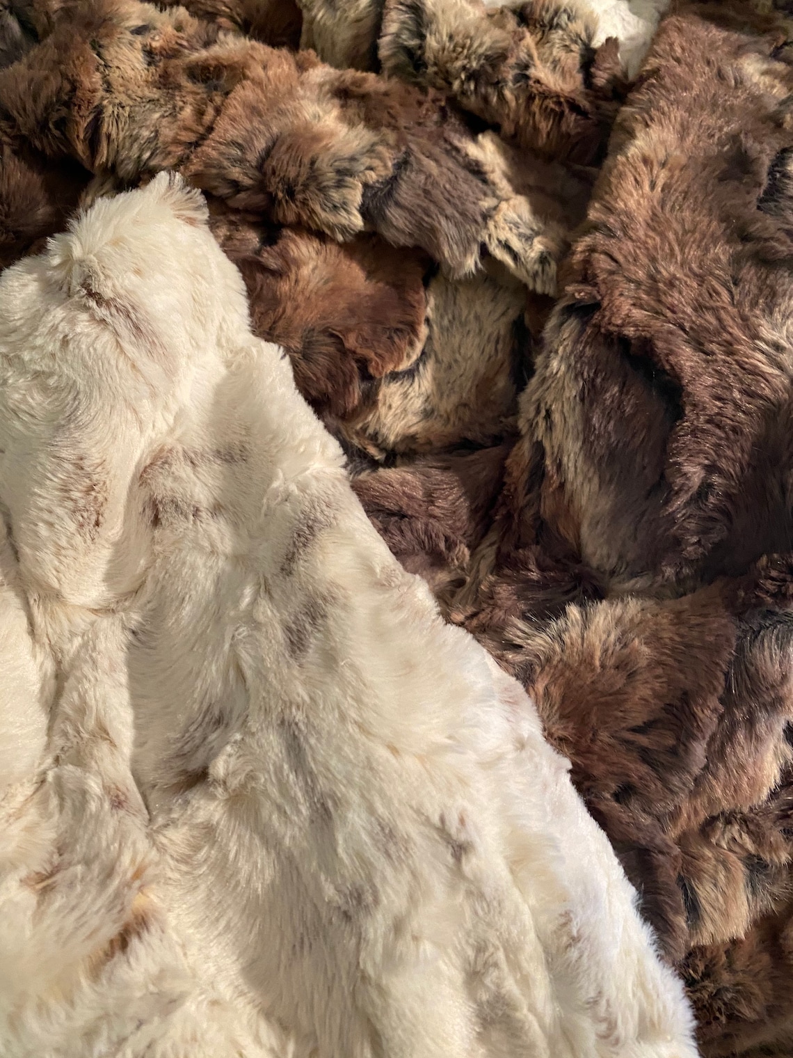 Wild Rabbit Minky Faux Fur Throw Blanket Snowy Owl Minky - Etsy