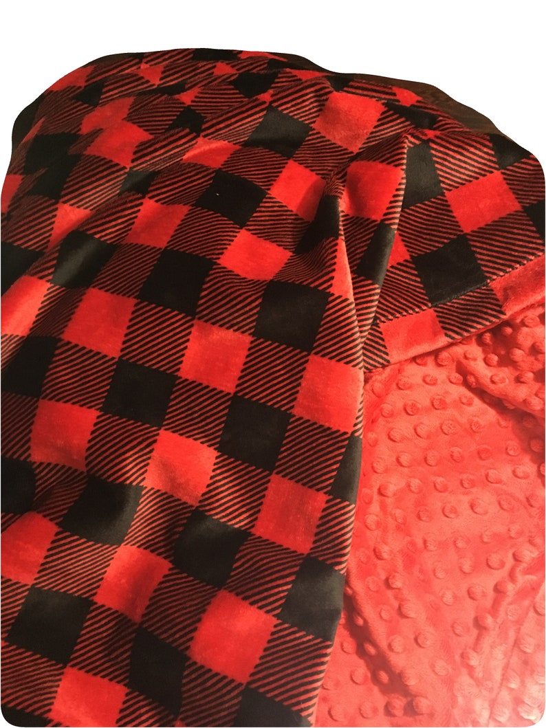 Buffalo Plaid Personalized Throw Blanket Buffalo Check Minky | Etsy