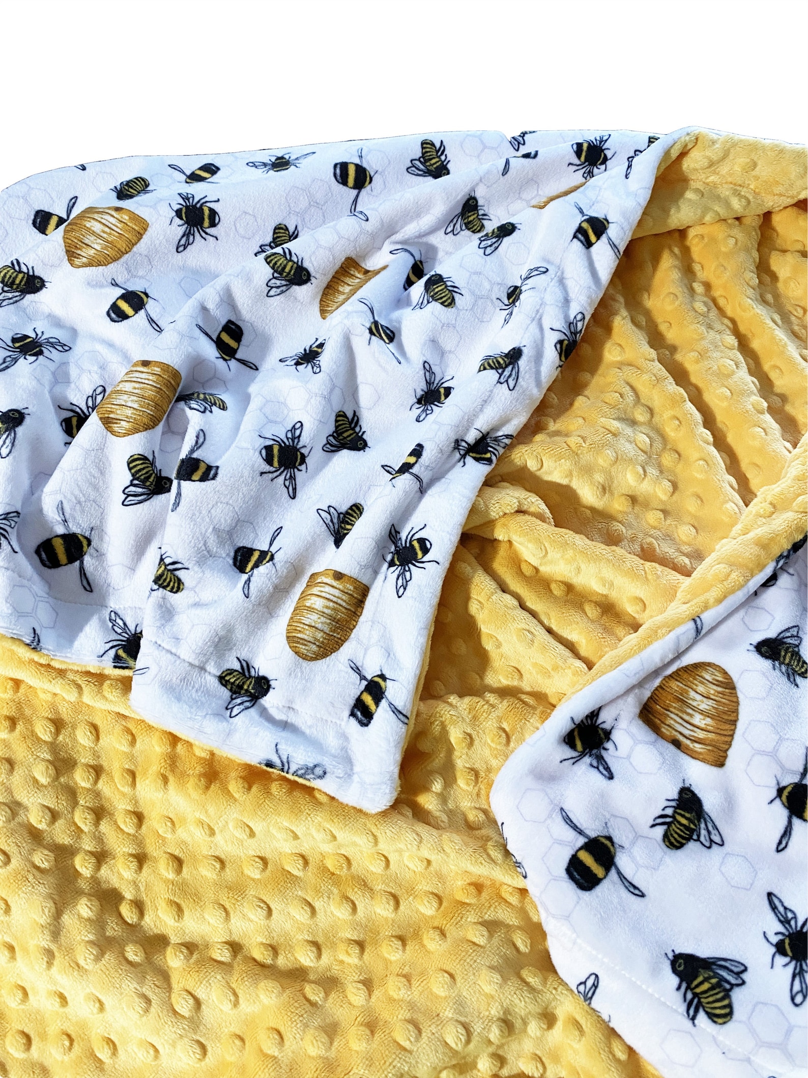 Bee Keepers Minky Blanket, Personalized Minky Throw Blanket, Bumble Bee ...