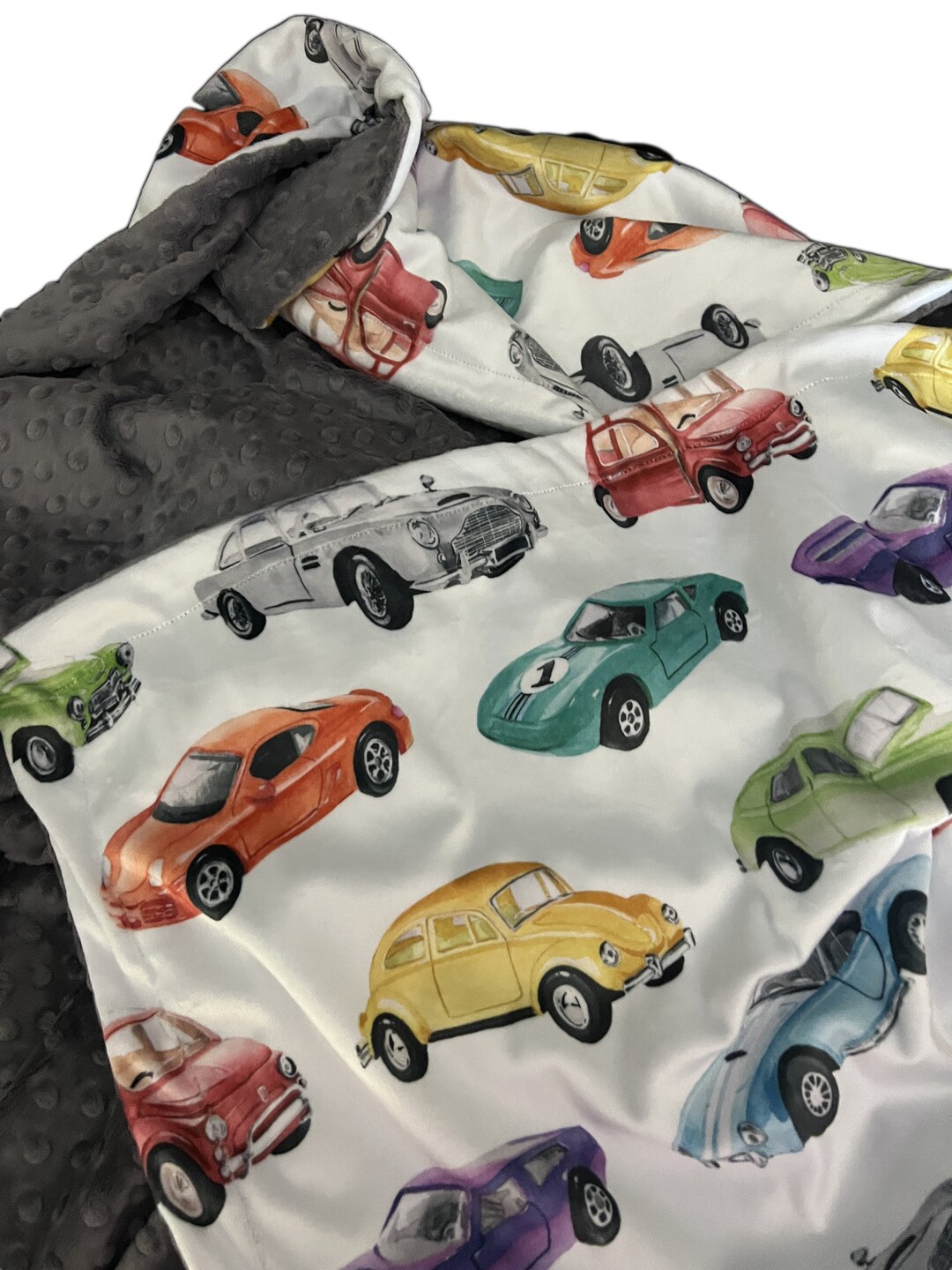Vintage Cars Minky Baby Blanket, Personalized Minky Blanket, Old Car ...