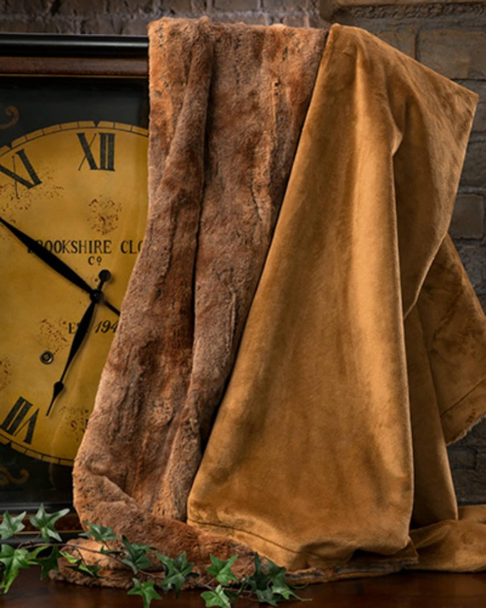 Faux Fur Fox Blanket Copper Fox Fur Blanket Luxury Home | Etsy