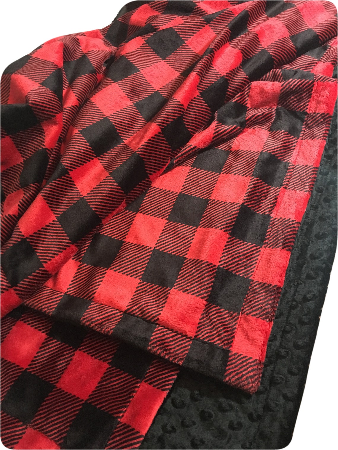 Buffalo Plaid Personalized Throw Blanket Buffalo Check Minky | Etsy