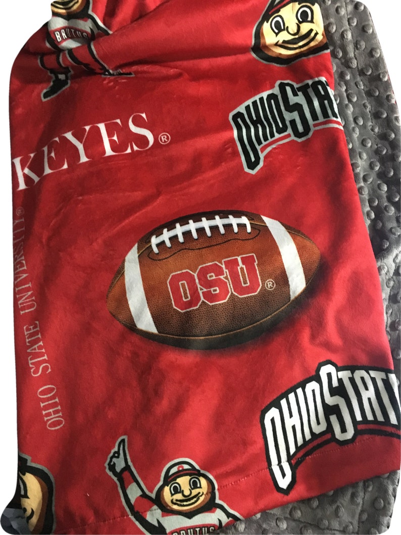 Ohio State Blanket OSU Buckeyes Minky Baby Blanket Dorm | Etsy