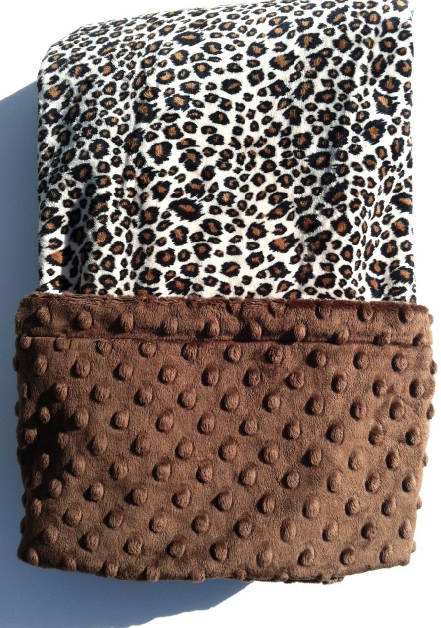 Cheetah Print Minky Thrrow Blanketanimal Print Minky Baby - Etsy