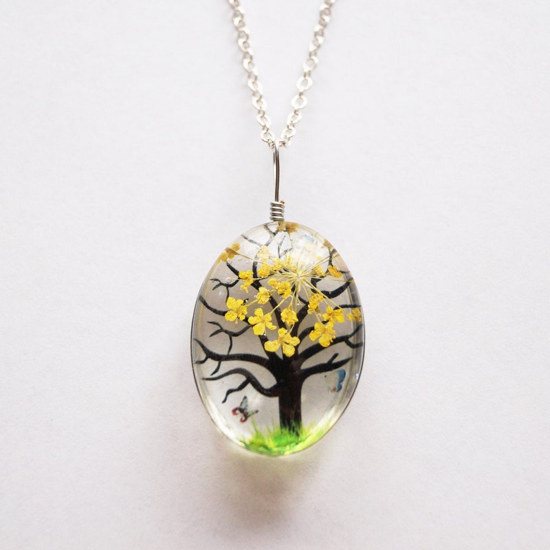 Yellow Flower Necklace - Etsy