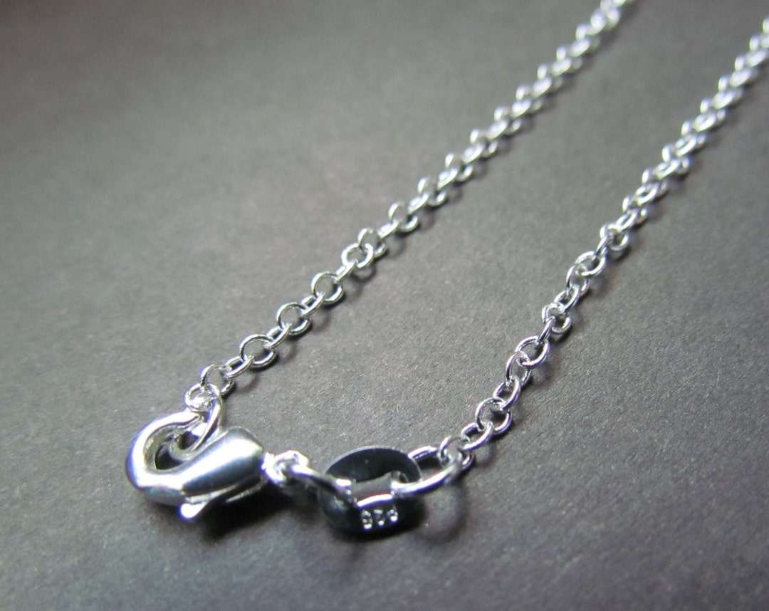 Silver Necklace 28 Inch Necklace Sterling Silver Necklace 925 Sterling ...