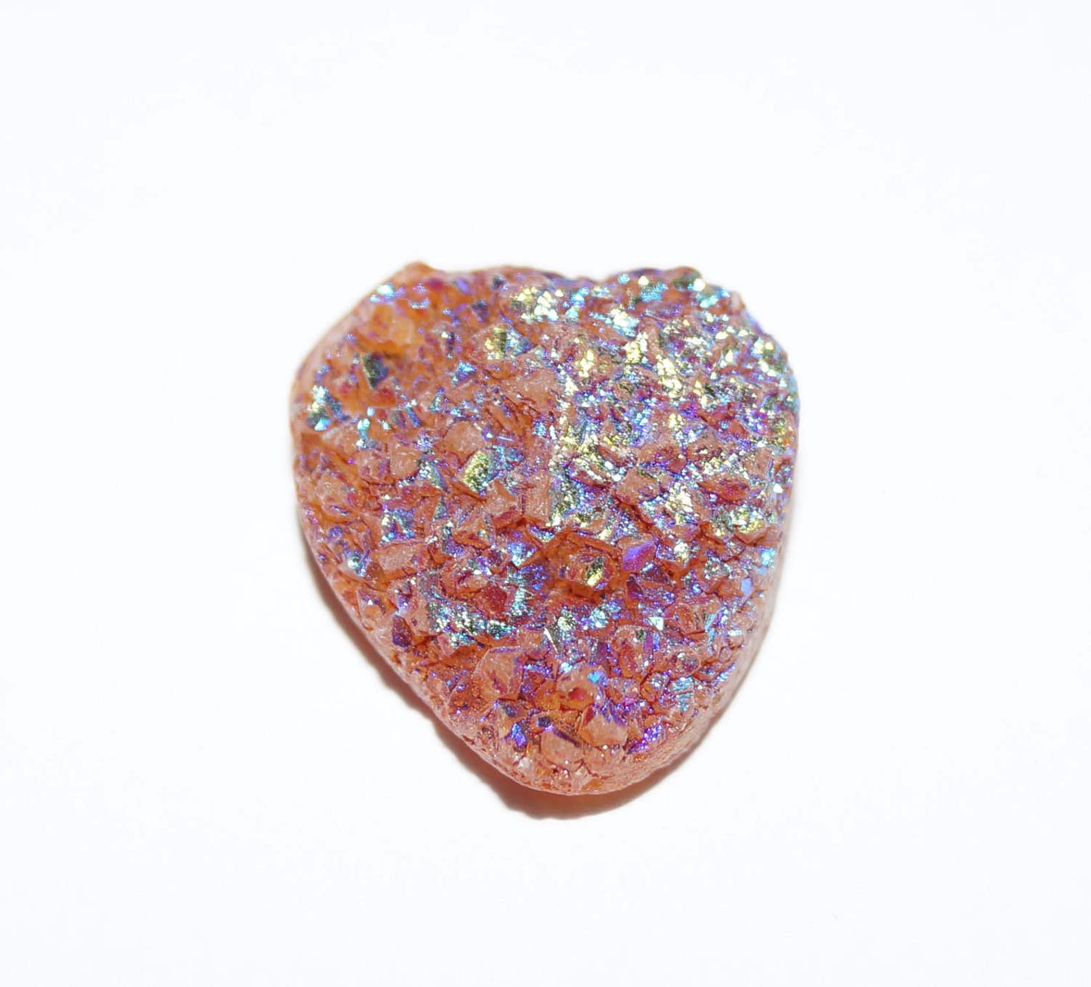 Red Druzy Cabochon Gemstone Cabochon Titanium Rainbow | Etsy