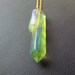 Green Quartz Necklace - Angel Aura Quartz Pendant - Double Quartz on a ...