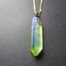 Green Quartz Pendant - Angel Aura Necklace - Green Quartz Point ...