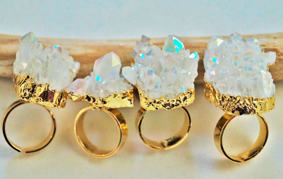 Quartz crystal ring crystal ring quartz crystal jewelry | Etsy