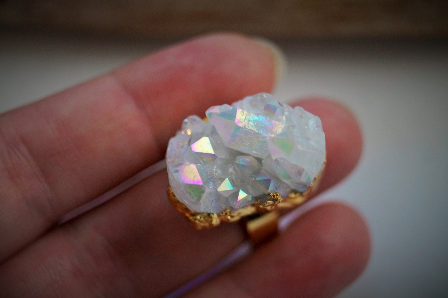 Quartz Crystal Ring Crystal Ring Quartz Crystal Jewelry - Etsy UK