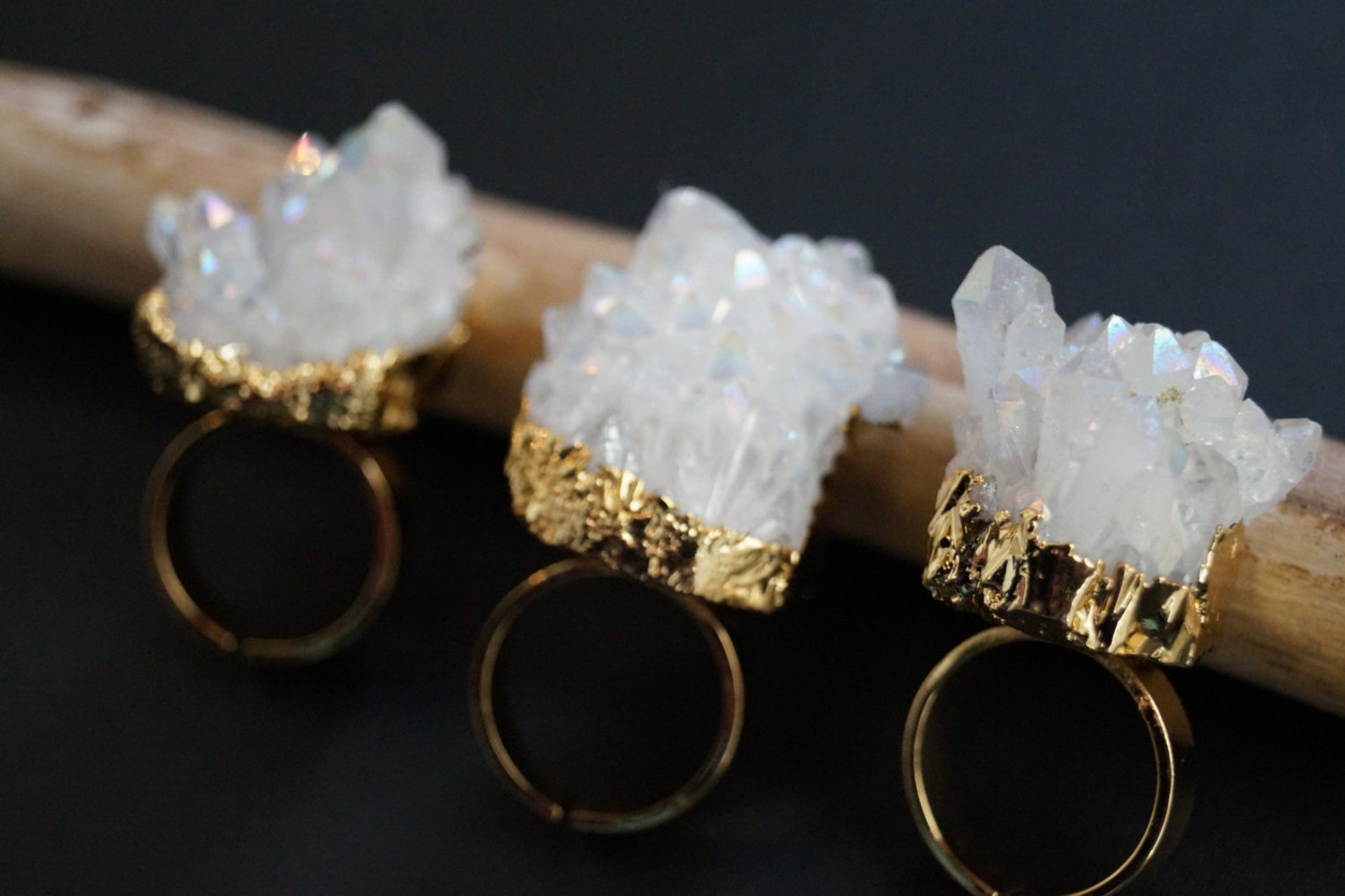 Quartz Crystal Ring Crystal Ring Quartz Crystal Jewelry - Etsy UK