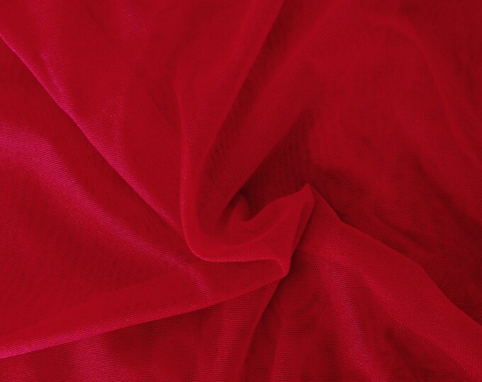Red 4-way Stretch Mesh Nylon Spandex Fabric, 1 3/4 Yards - Etsy