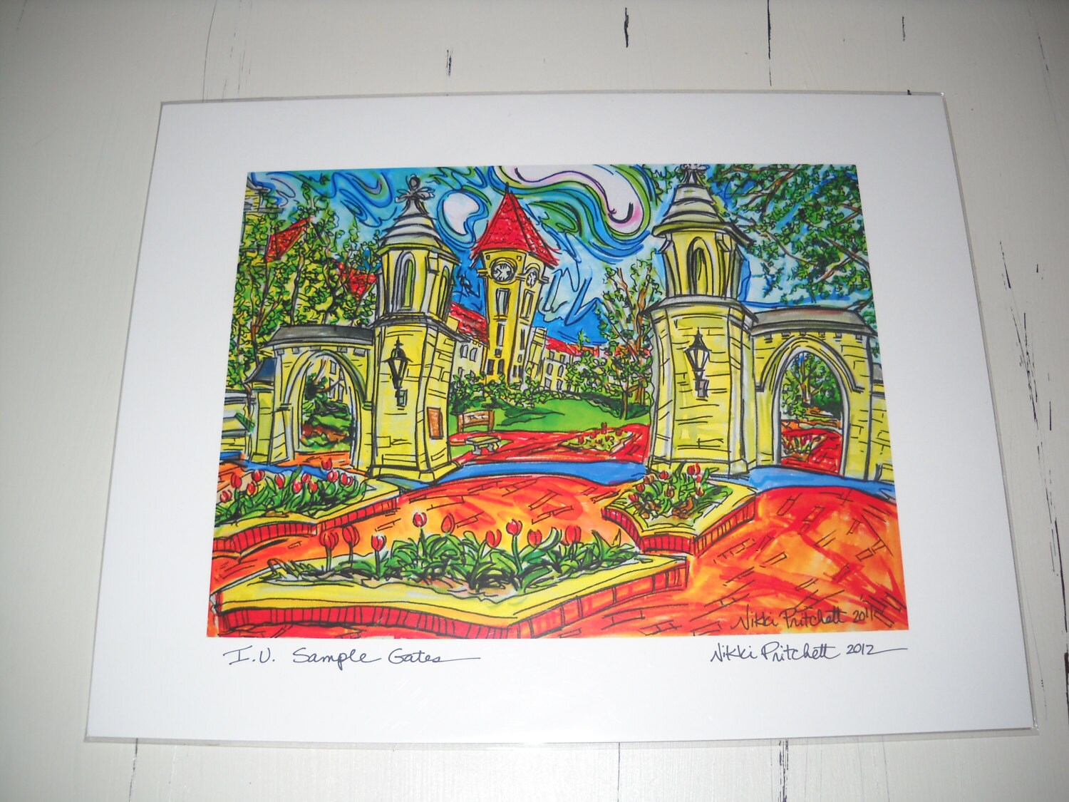 Indiana University, IU Sample Gates, Hoosiers, 11 X 14 Signed Print - Etsy