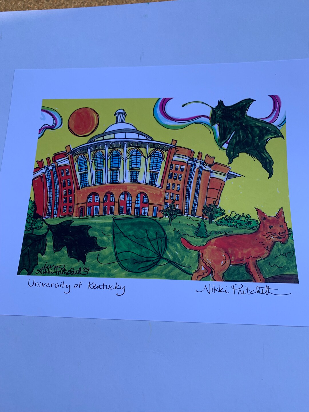 University of Kentucky 11x14 Inch Signed Print - Etsy