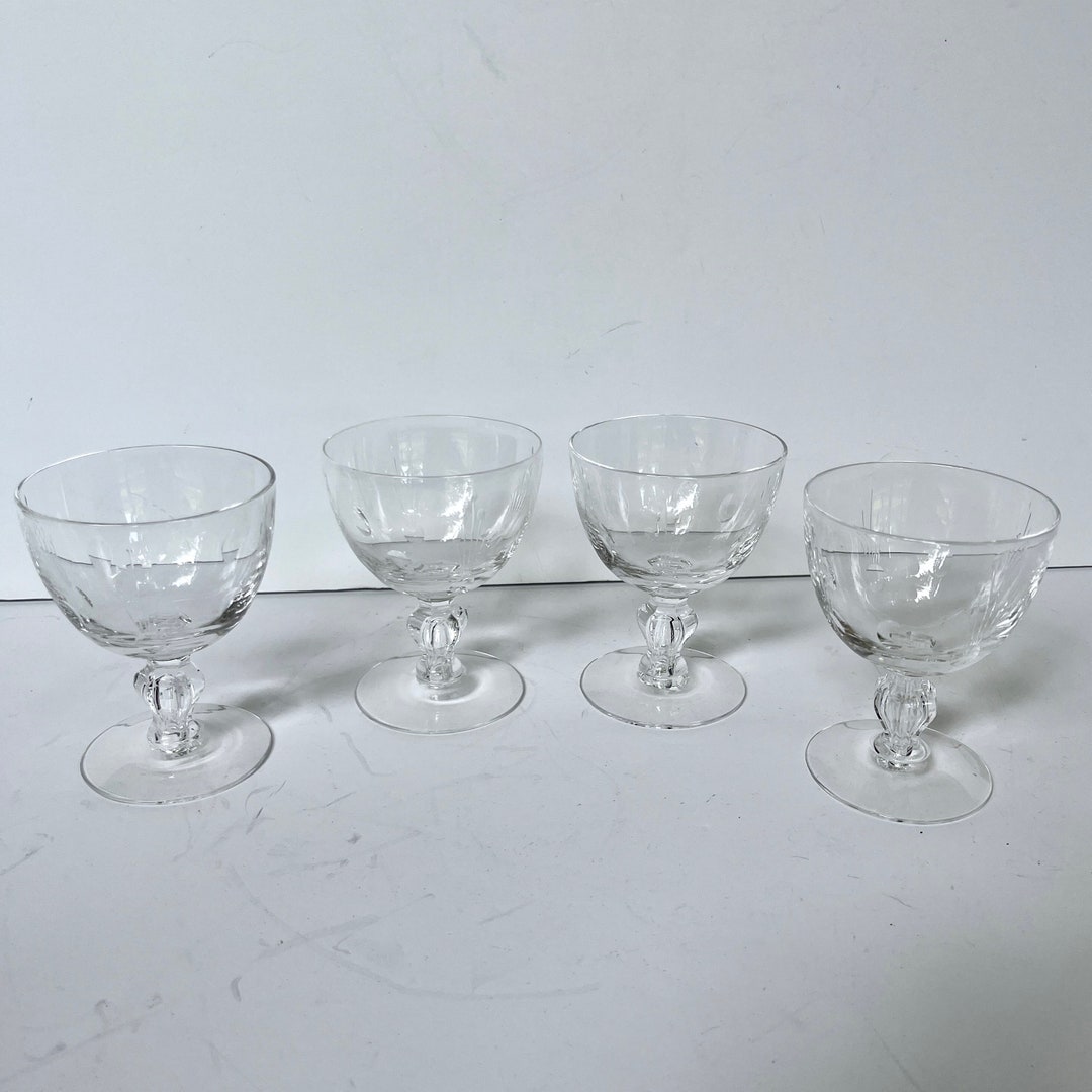 Vintage MCM Coupe Glasses Set of 4 // Mid Century Cocktail Glassware - Etsy