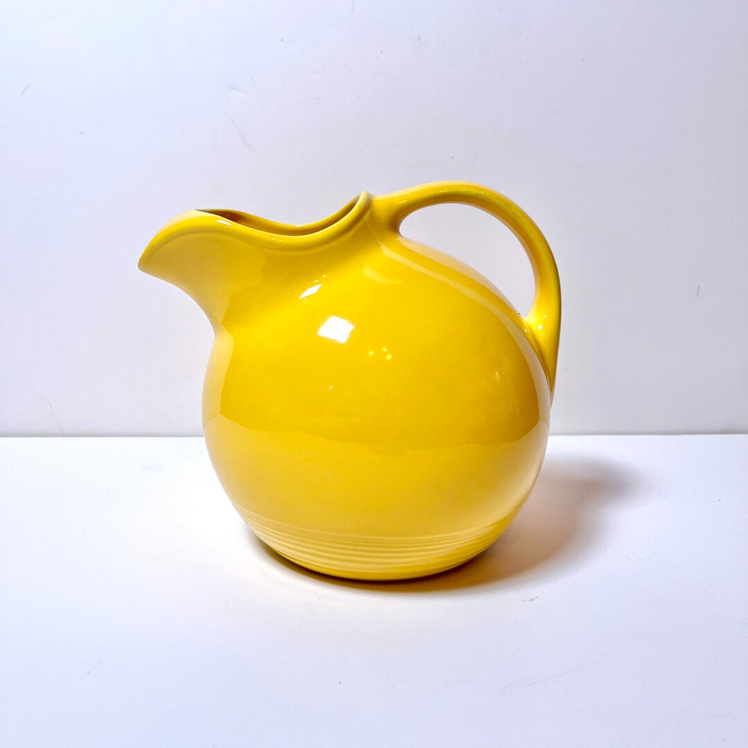 Vintage Homer Laughlin Fiestaware Yellow Harlequin Ball Pitcher - Etsy