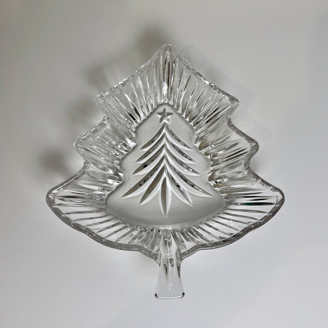 Vintage Mikasa Crystal Glass Christmas Tree Candy Dish - Etsy