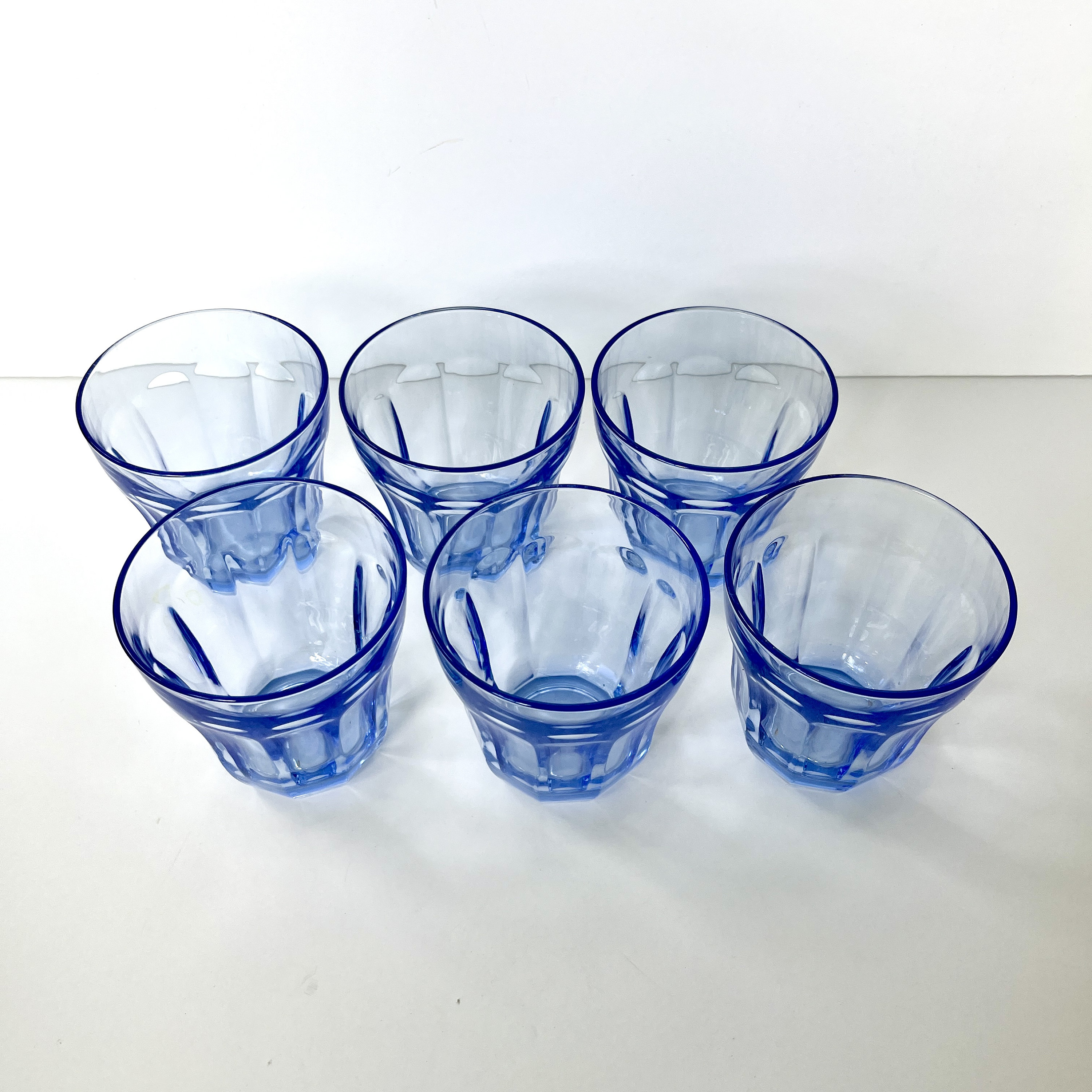 Vintage Blue Glassware // Pasabahce Turkey Old Fashioned Rocks Glasses ...