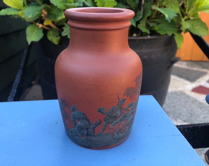 Mid 19th Century Prattware Terracotta Meat/fish Paste Jar With the Boar ...