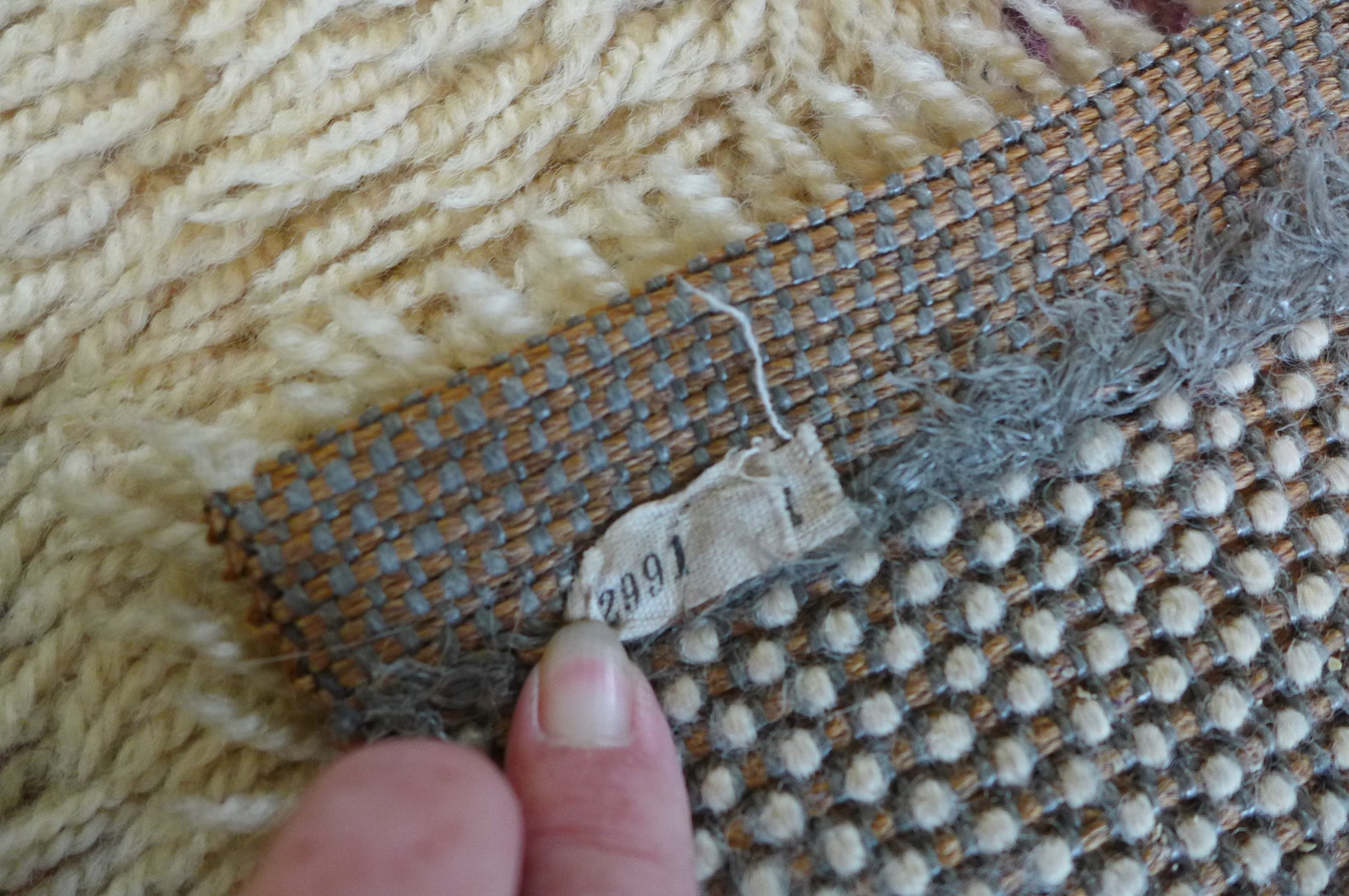 Large Abstract Rya Rug Vintage Hand Knotted Wool Rug 9 X 6 | Etsy