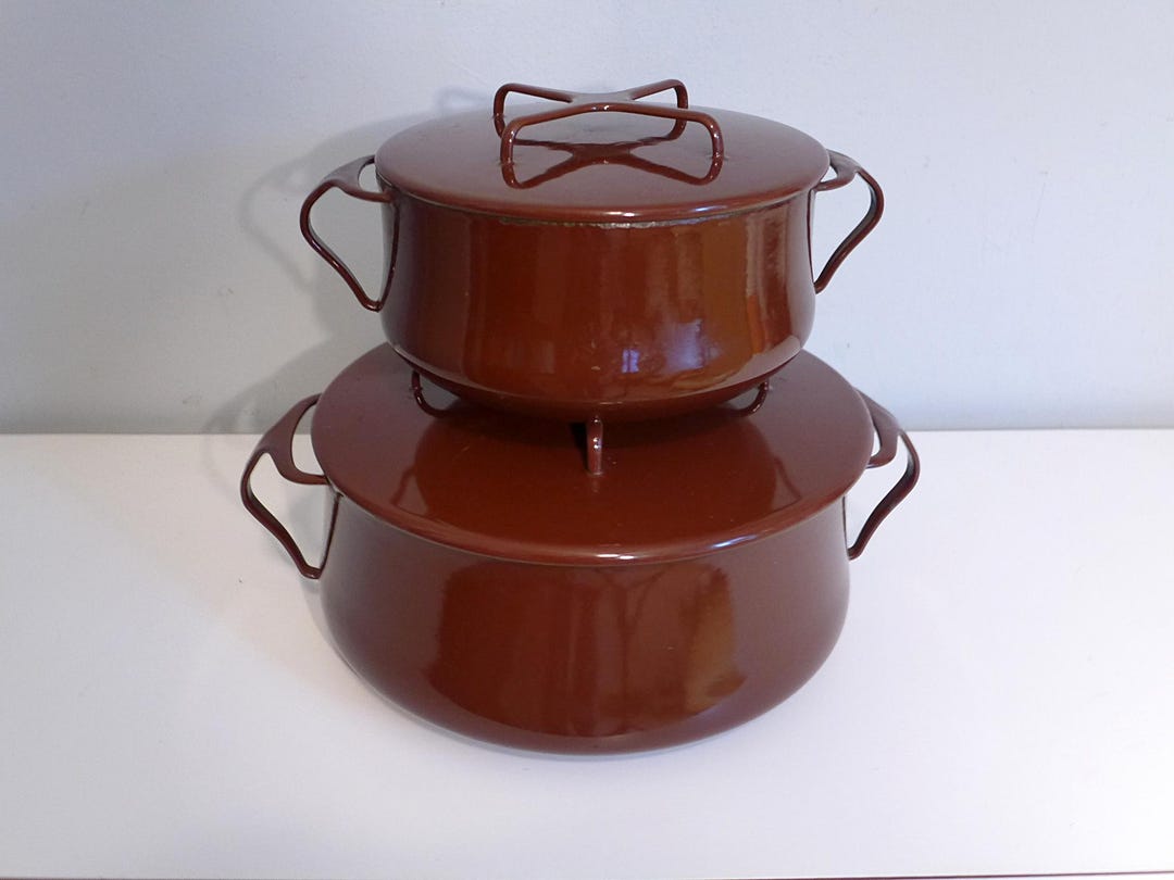 Dansk Kobenstyle Chocolate Brown Dutch Oven Enamel Steel Cookware Jens ...