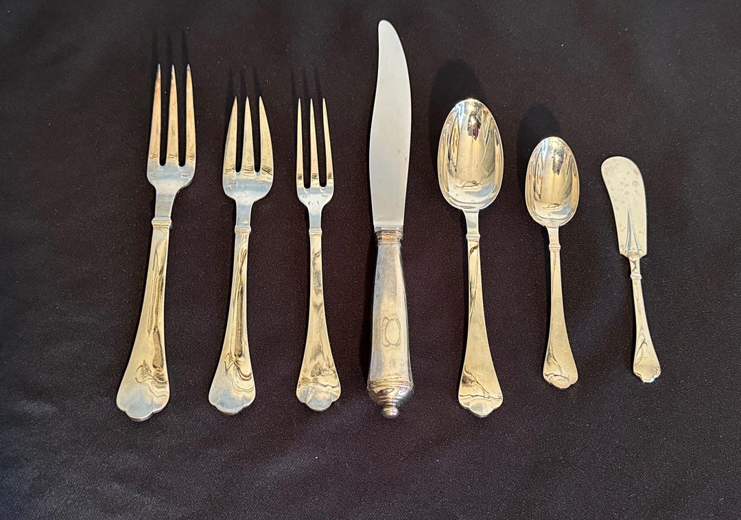 Cardinal by Puiforcat France Silverplate Flatware Set 79 Pieces 10 ...