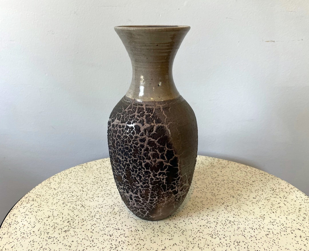 Raku Vase by Maria Glaser Roeser Hand Thrown Studio Pottery Vase Signed ...