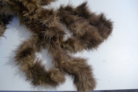 Vintage Chocolate Brown 6 Ft Feather Boa 5 Strand Gen… - Gem