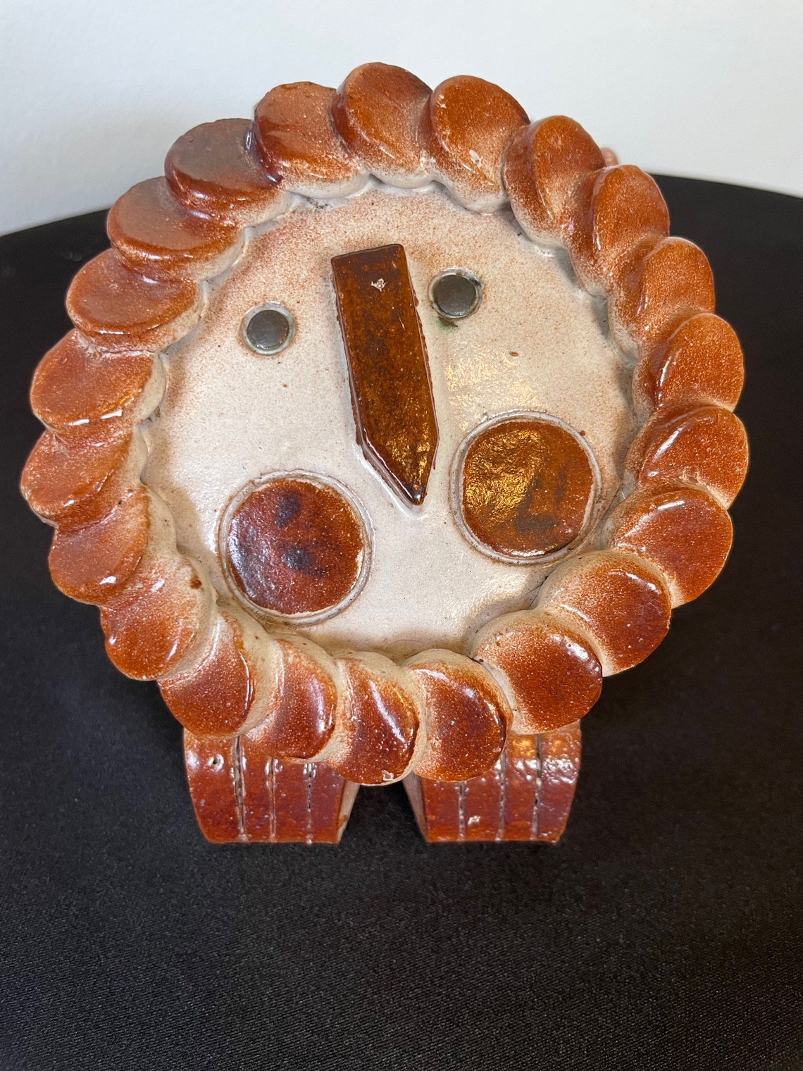 Lion Ceramic Sculpture Elisa Mid Century Pottery Spain Hand Built ...