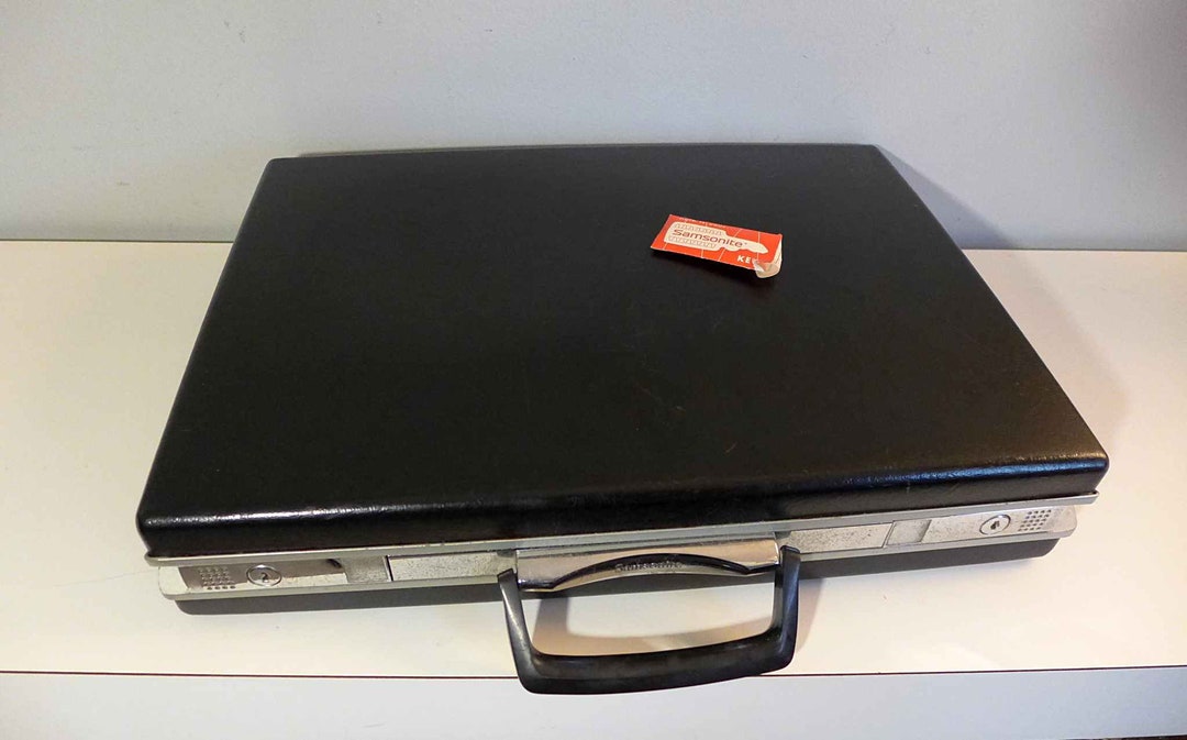 Vintage Samsonite Black Slim Briefcase Locking With Keys - Etsy