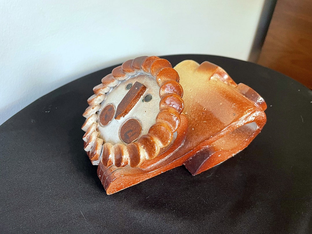 Lion Ceramic Sculpture Elisa Mid Century Pottery Spain Hand Built ...