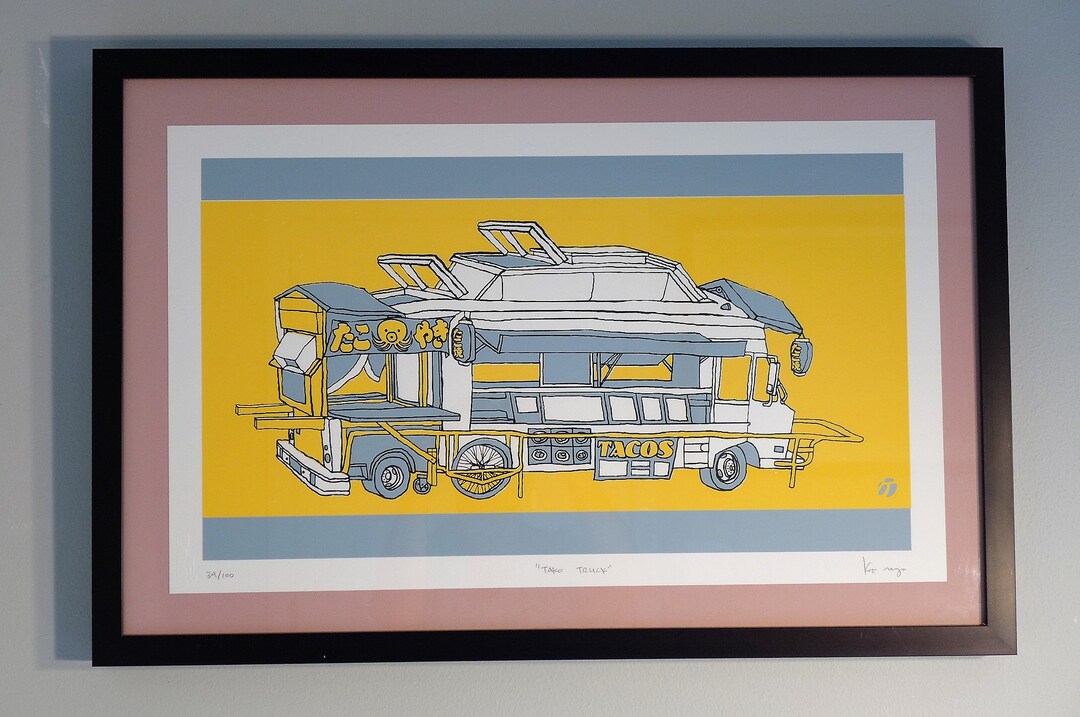 Tako Truck de Ken Taya, también conocido como ENFU, serigrafía de ...