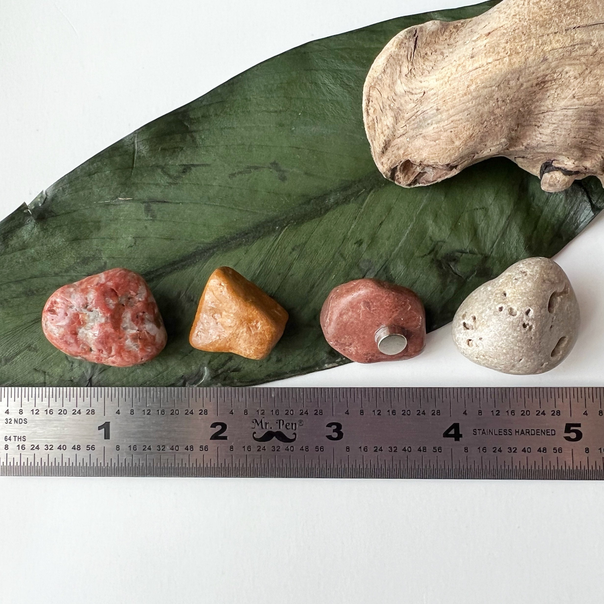 Natural Beach Stone Refrigerator Magnets Set of 4 Rock Magnets Great ...