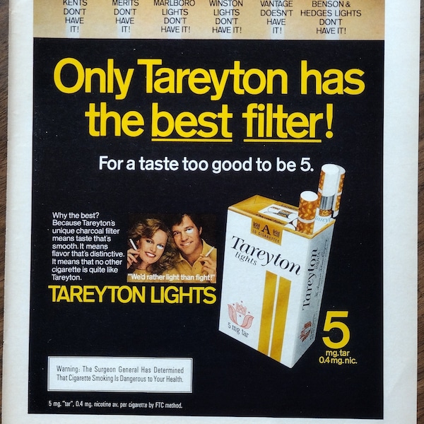 Tareyton Cigarettes - Etsy
