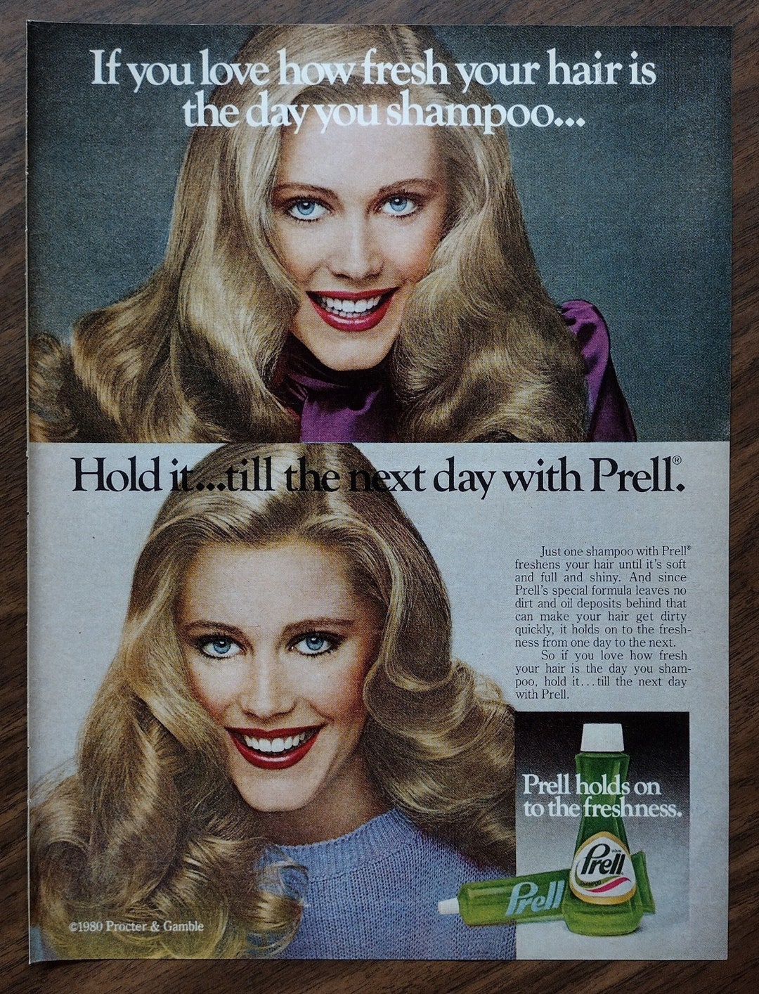 1980s Prell Shampoo Original Magazine Advertisement - Etsy