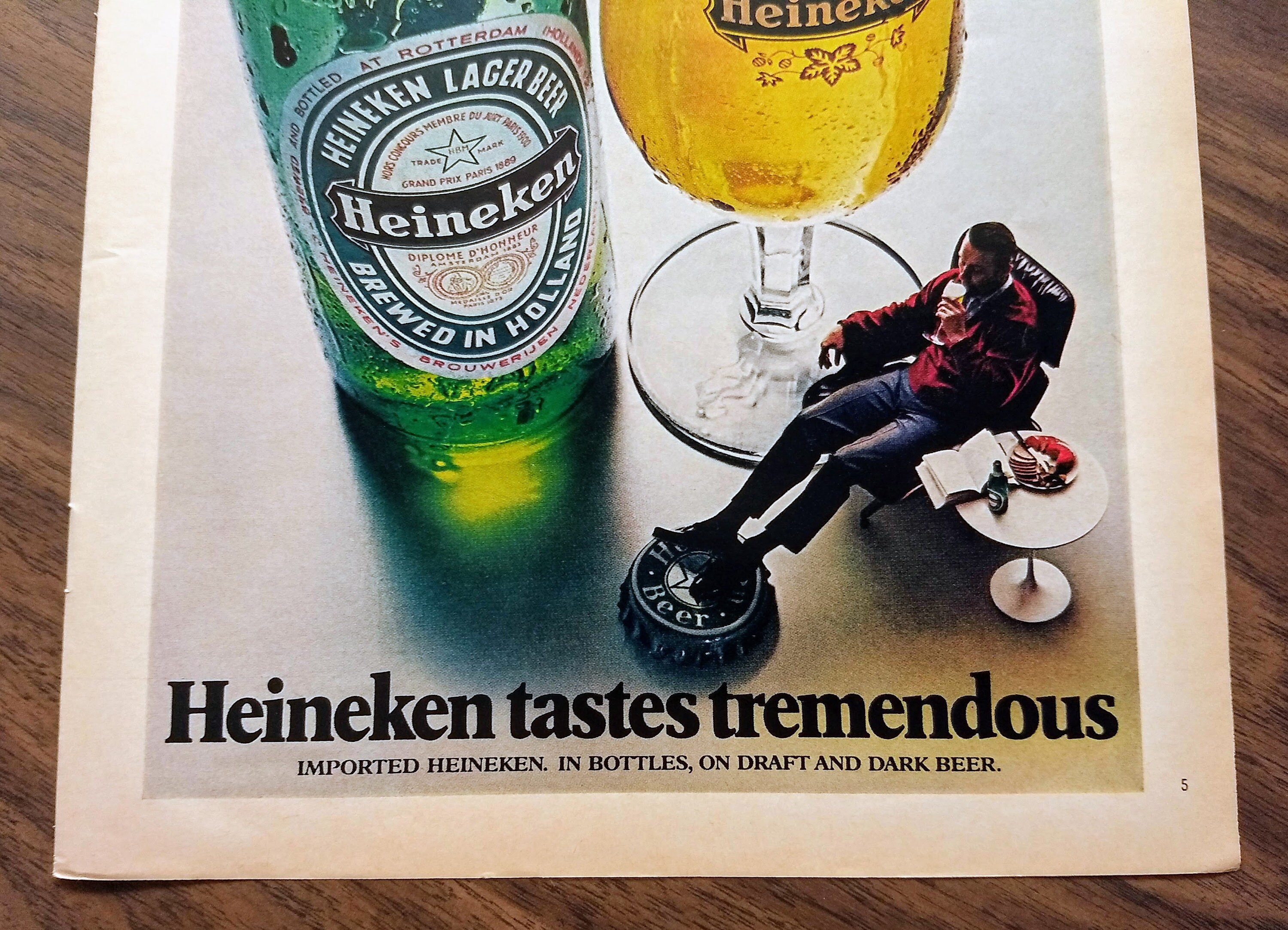 1970s Heineken Original Magazine Advertisement - Etsy