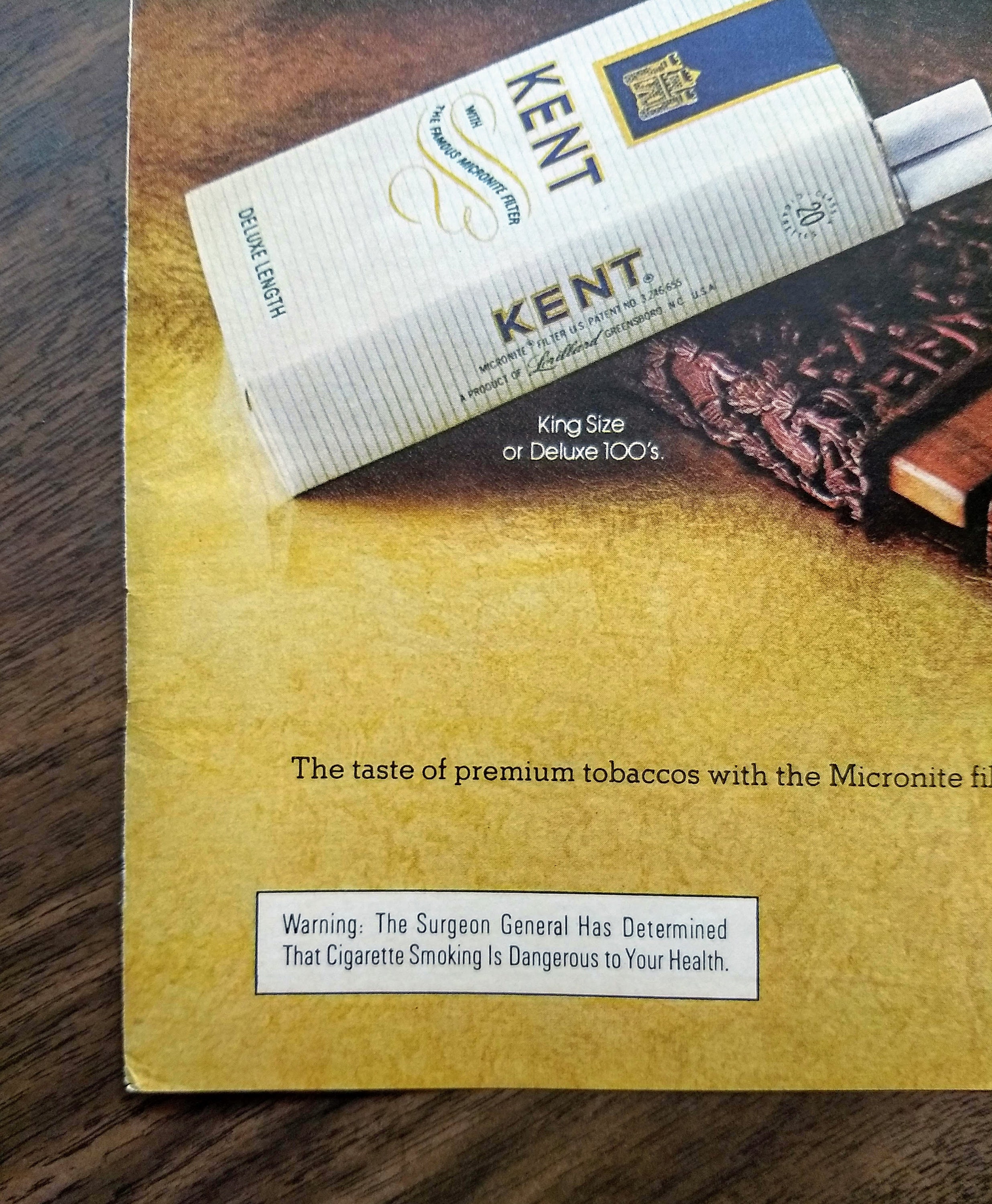 1970s Kent Cigarettes Original Magazine Advertisement - Etsy