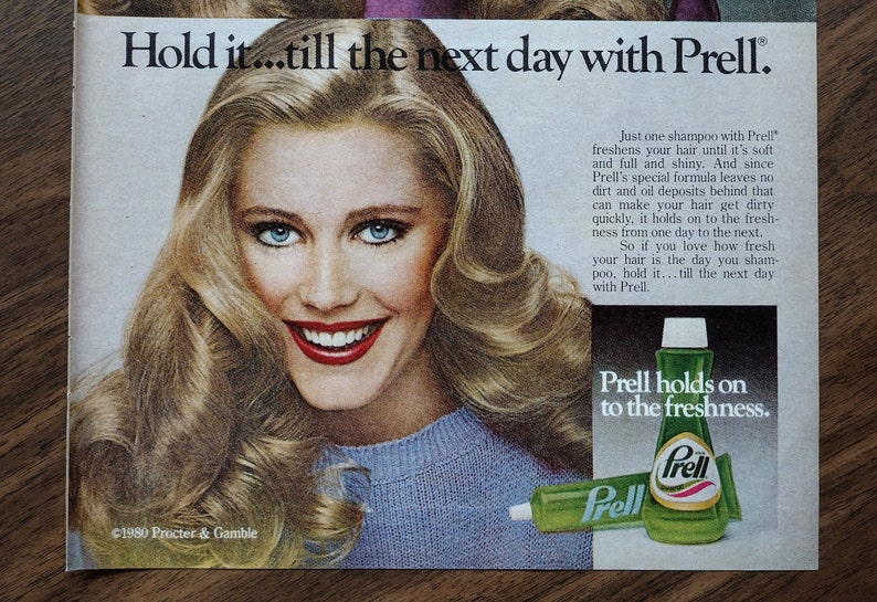1980s Prell Shampoo Original Magazine Advertisement - Etsy