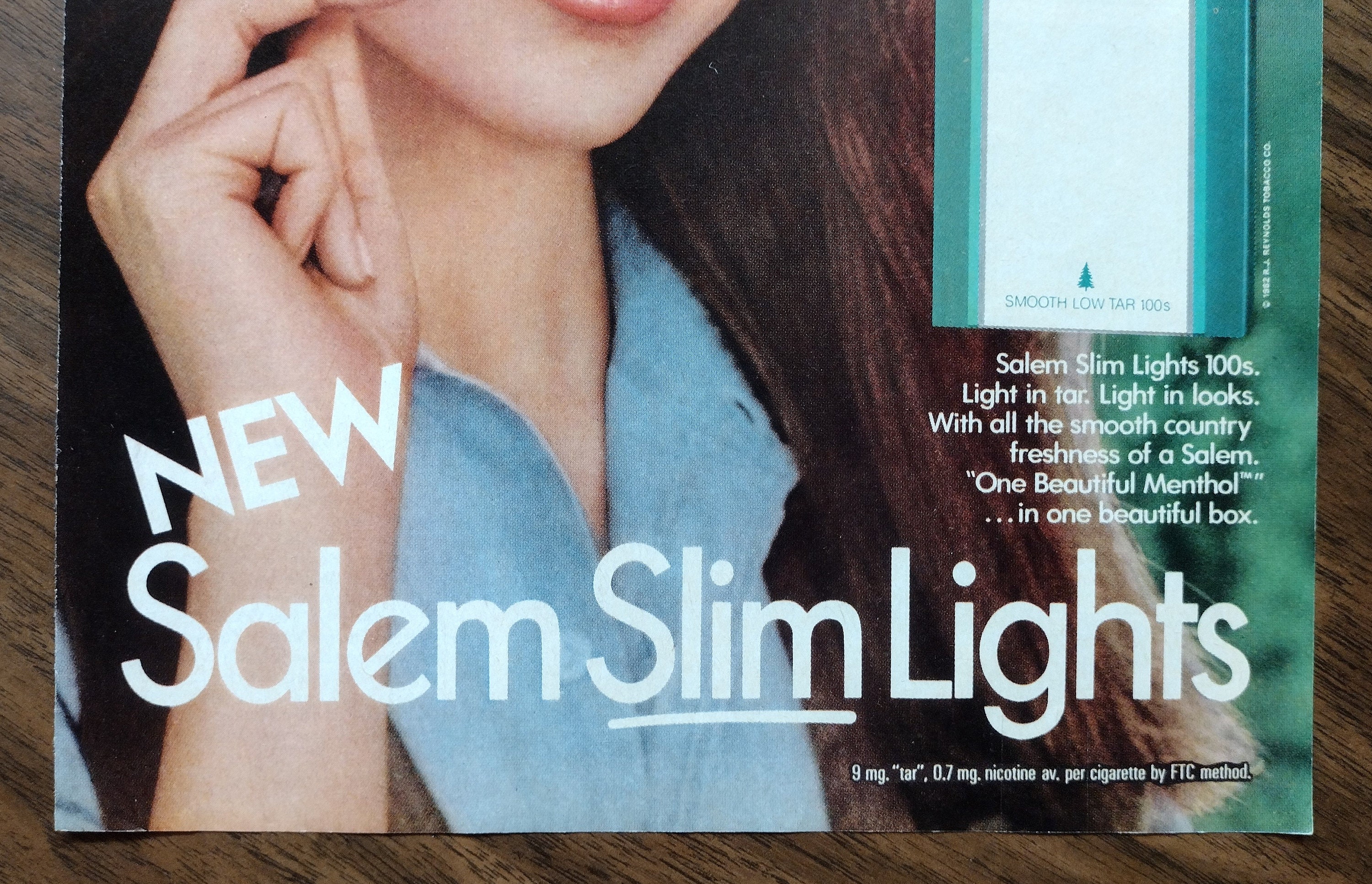 1980s Salem Slim Lights Original Magazine Advertisement - Etsy